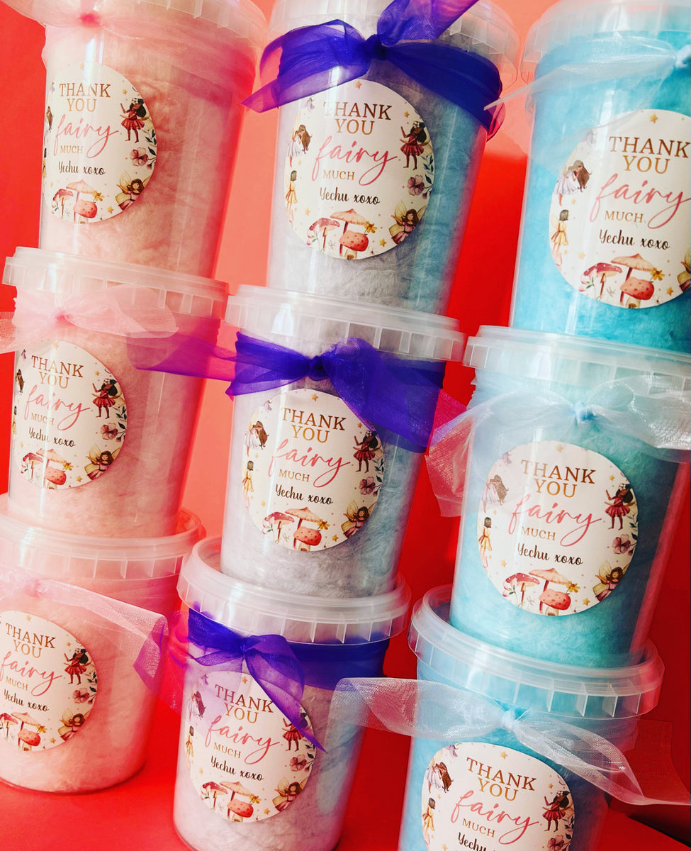 Personalised Deluxe Fairy Floss Tub – Clouds Of Sweet Favors